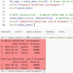 Pandas DataFrame Drop() Function