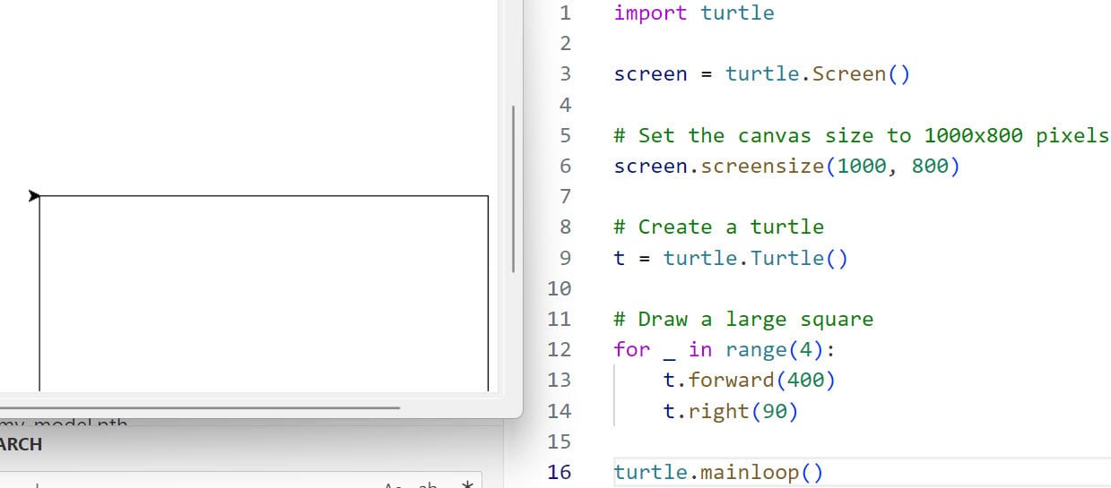 How To Change Python Turtle Screen Size