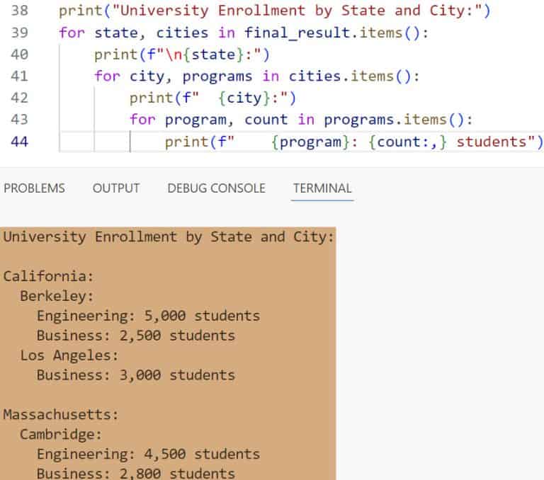 Python Generating Nested Dictionary Key Error