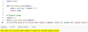 Calculate the Area of a Circle in Python