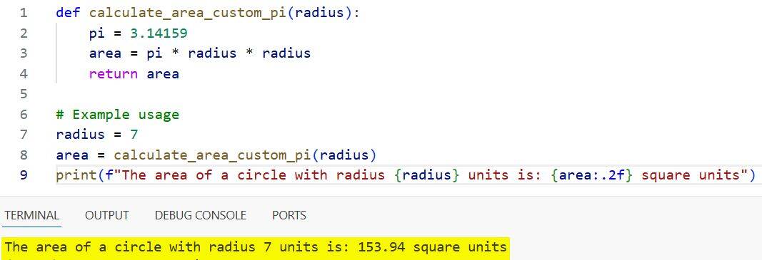 Calculate the Area of a Circle in Python