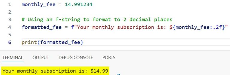 How to Print Two Decimal Places in Python