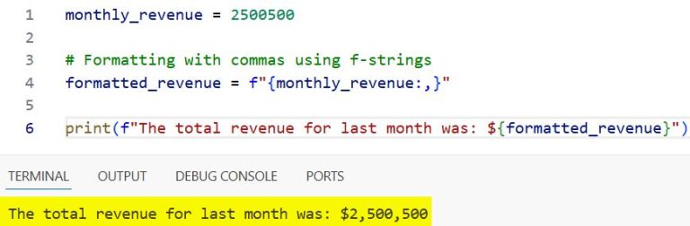 Python Number Formatting: How to Add Commas to Large Numbers