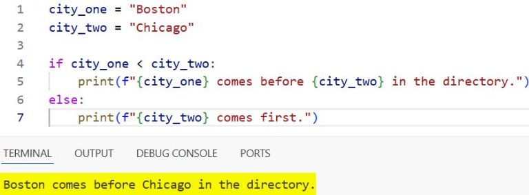 How to Compare Strings in Python