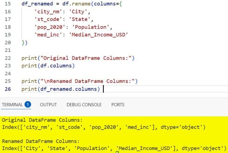How to Rename Columns in Pandas