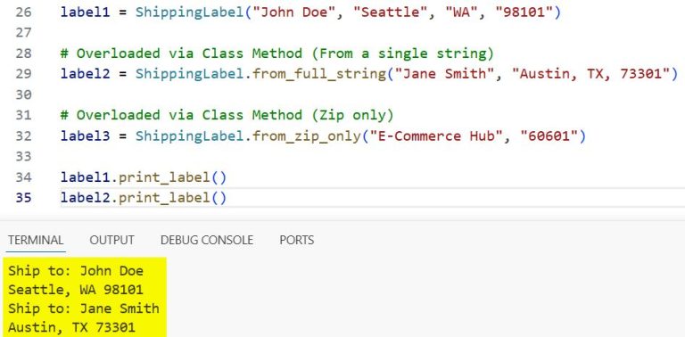 Python Constructor Overloading